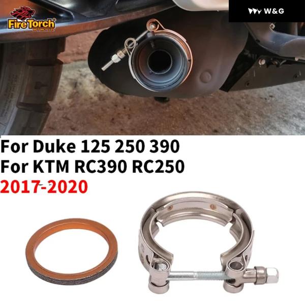 スリップオン KTM DUKE 125 390 250 RC390 2017-20 オートバイ排気エスケープモトシステムカスタムマフラー固定リング カスタム パーツ アクセサリーMotobike Make:UniversalSpecial ...