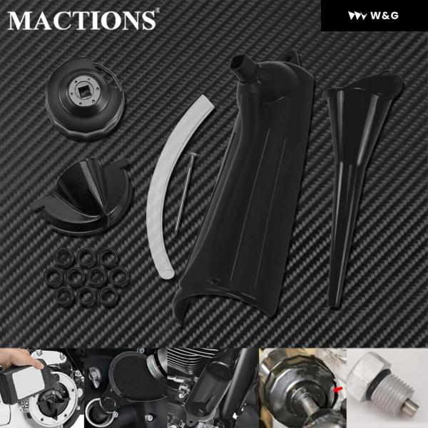 ブラックオイルフィルターファンネルカバー プライマリーダービーフィルカバー 76MMエンドキャップ オイルフィルターレンチ 1105シーリングOリング ハーレースポーツスターXL カスタム パーツ アクセサリーProtective part...