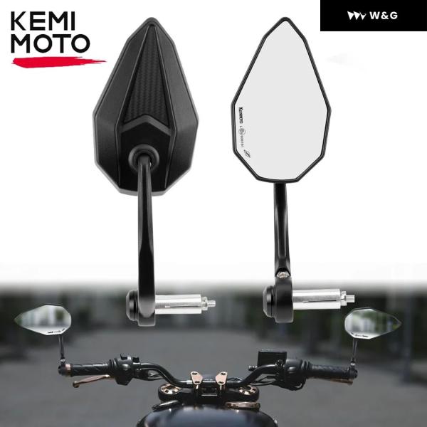 バイク用バーエンドミラー 360度ボール型調整式 M8ハンドルバーミラー 汎用 EMARK バイク用ミラーアクセサリー カスタム パーツ アクセサリーHign-concerned Chemical:NoneModel Name:F0804-...