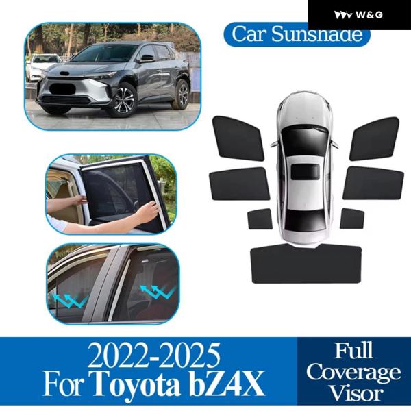 トヨタ BZ4X 2022 - 2025 車用 マグネット式 メッシュサンシェード 紫外線カット サンシェード 日焼け止め プライバシー カーパーツ カスタム パーツ アクセサリーProduct application scenarios:...