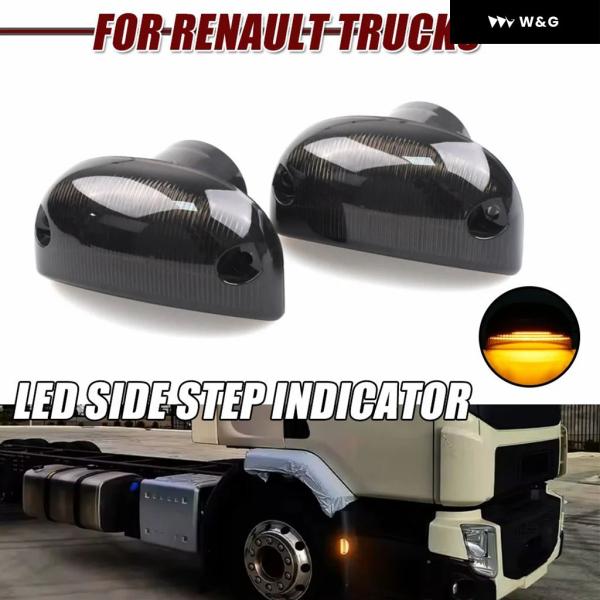 2PCS LED フロント マーカーライト ルノーミッドラムマスコットケラックス ボルボ FE 日産 キャブスターステップインジケータ カスタム パーツ アクセサリーHign-concerned Chemical:NoneFor Vehic...