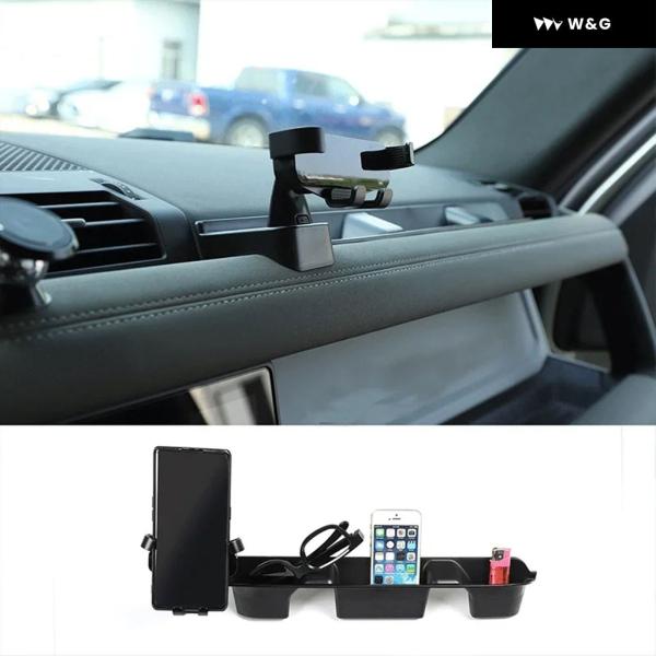 2020-2022 ランドローバー ディフェンダー 90 110 ABS ブラック 車用COPILOT 多機能 収納 ボックス 携帯電話 ホルダー アクセサリー カスタム パーツ アクセサリーHign-concerned Chemical:...