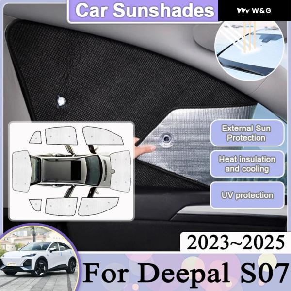 車用フルカバー サンシェード DEEPAL S07 2023-25 S7 ウィンドウ フロントガラス カバー 紫外線防止バイザー ステッカー サンシェード アクセサリー カスタム パーツ アクセサリーHign-concerned Chemi...