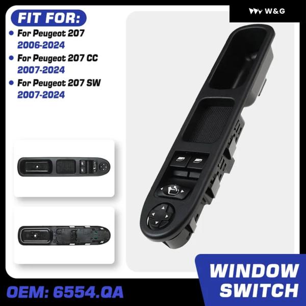 パワーウィンドウレギュレーター コントロール スイッチ 6554.QA 96642446XT プジョー 207 CC SW 2006-14-2024 カスタム パーツ アクセサリーHign-concerned Chemical:NoneMo...