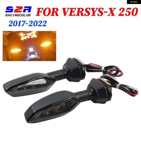 カワサキ VERSYS X300 X250 X 250 300 ウィンカーライト 2019-22 フロントリア LED インジケーター ライト フラッシャー ウインカー カスタム パーツ アクセサリーBattery Included:NoH...