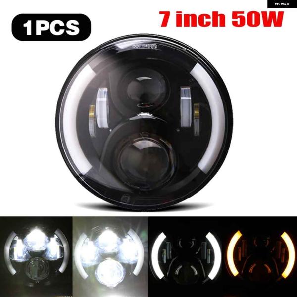 7インチ LED ヘッドライト オフロード 60W 作業灯 12V 24V イエロー ホワイト ラングラー ヘイロー JK ヘッドライト TJ ランドローバー ハーレー カスタム パーツ アクセサリーHign-concerned Chemi...