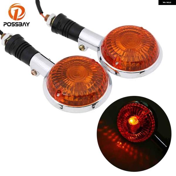 2個 アンバー レンズ オートバイ バイク ウィンカーライト フロントリア フラッシャー ウインカーライト ヤマハ ビラーゴ マキシム V-MAX アクセサリー カスタム パーツ アクセサリーBattery Included:NoHign-...