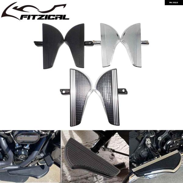 パッセンジャー フットペグ フットレスト リアペダル ブラック/クローム ハーレー ソフテイル ファットボーイ スポーツグライド FLSB ストリートボブ 2018年以降 カスタム パーツ アクセサリーHign-concerned Chem...