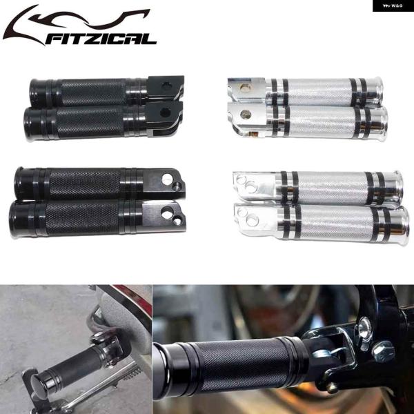 オートバイ バイク CNC フットペグ フットレスト フロント リア フットペグ アルミ ハーレー ソフテイル スリム ファットボーイ ストリートボブ ロワーライダー 2018-2020 カスタム パーツ アクセサリーHign-concer...