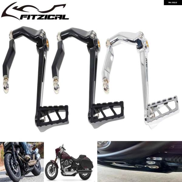 オートバイ バイク アルミ ミッド コントロール ブレーキ レバー リンケージブレーキ レバー アームペグペダルキット ハーレー ソフテイル スタンダード ローライダー 2018-23 カスタム パーツ アクセサリーHign-concern...