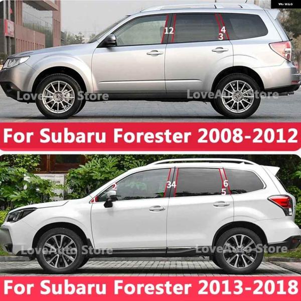 スバル フォレスター SH SJ 2008-2018 カーウィンドウ センターコラム B C ピラー カバー トリム モールディング ステッカー フレーム アクセサリー カスタム パーツ アクセサリーHign-concerned Chemi...