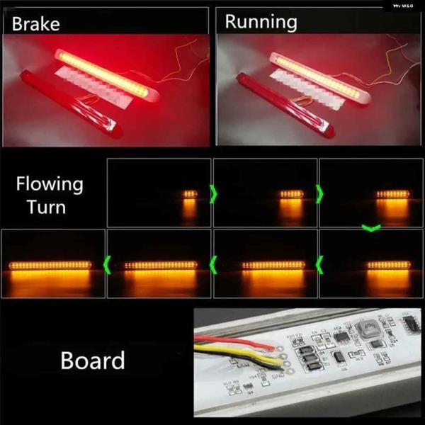 72 LED トレーラー トラック リア テールライト ストップブレーキ ランプ 流れる ウィンカーライト レッド 12V 24V トレーラー キャラバン トラック ピックアップ RV カスタム パーツ アクセサリーHign-concern...