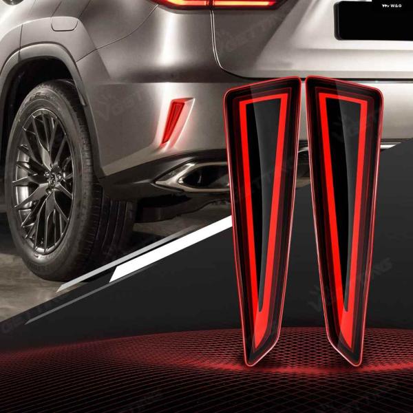 リア バンパー ライト レクサス RX350 RX350L RX450H RX450HL 2016-19 3機能ブレーキウィンカー テールライト リフレクター カスタム パーツ アクセサリーHign-concerned Chemical:N...