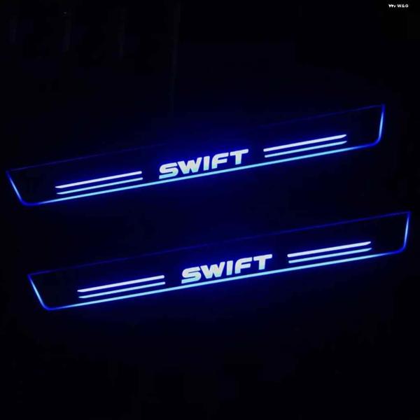 トリム ペダル LEDカーライト ドアシル スカッフプレート パスウェイ ダイナミックストリーマー ウェルカムランプ スズキ スイフト 2015-2018 カーアクセサリー カスタム パーツ アクセサリーHign-concerned Che...