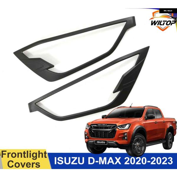 フロントライトカバー ISUZU D-MAX DMAX HI-LANDER V-CROSS 2020-23 カーアクセサリー ヘッドランプ フード 2個 カスタム パーツ アクセサリーHign-concerned Chemical:None...