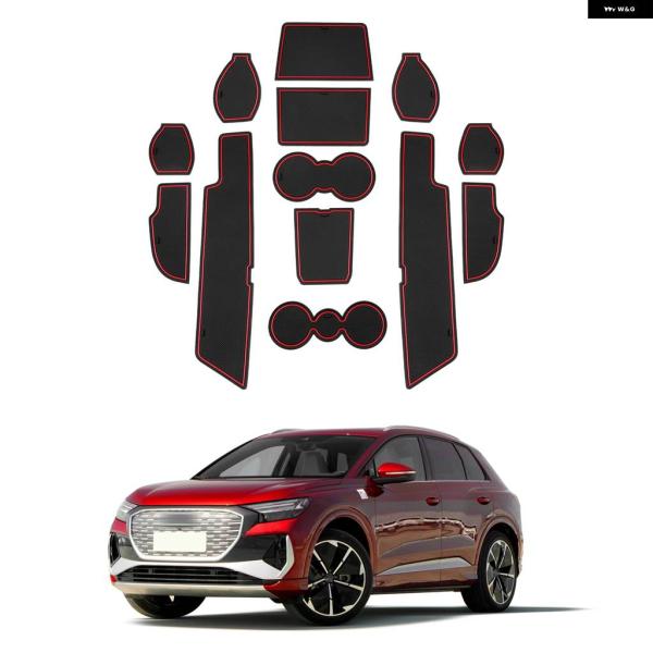 ドア溝マット アウディ Q4 E-TRON 2021-2025 車用滑り止めマット ゴム ゲートスロット パッド 自動車 アウディ Q4 E-TRON アクセサリー 2024 カスタム パーツ アクセサリーHign-concerned Ch...