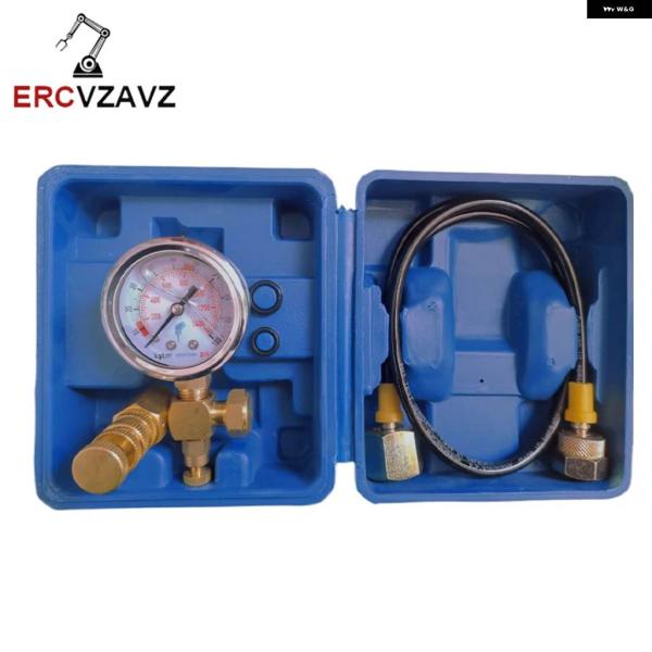 M10 ガス充填キット デバイス 0-100PSI G5/8インチ 古河 SOOSAN 油圧 ブレーカー ハンマー 圧力計 テスター ツール カスタム パーツ アクセサリーHign-concerned Chemical:NoneElectr...