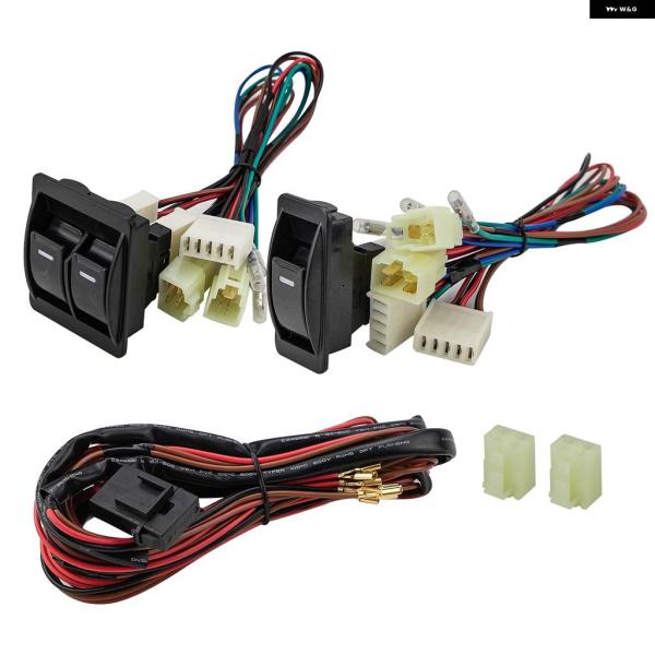 12V 汎用 カーパワーウィンドウスイッチレギュレーターキット 配線 ハーネス 2ドア カスタム パーツ アクセサリーHign-concerned Chemical:NoneSpecial Features:Car Power Window...
