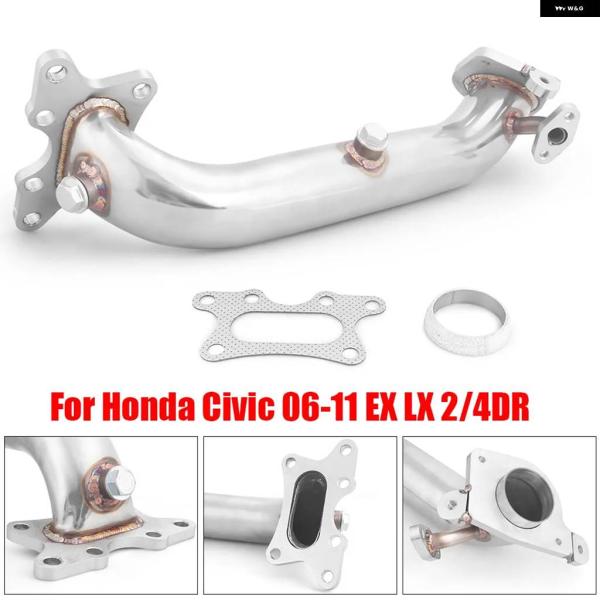 ターボマフラー ステンレス キャットバックダウン パイプ ホンダ シビック 06-11 EX LX 2/4DR FG FA R18A カスタム パーツ アクセサリーHign-concerned Chemical:NoneMaterial:S...