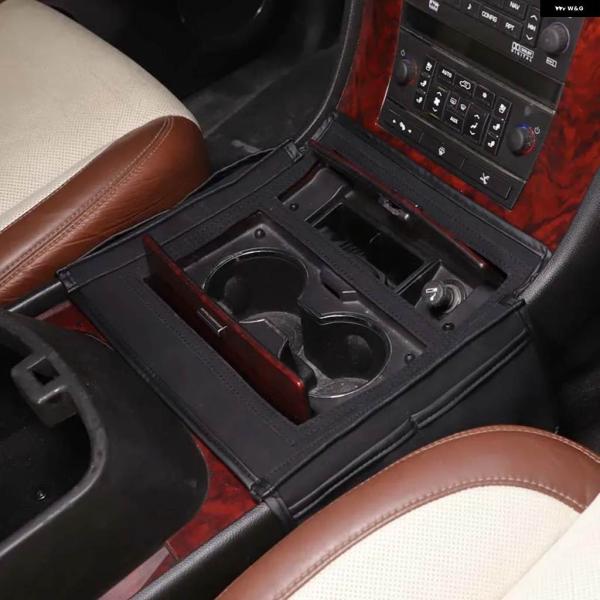 キャデラック エスカレード 07-14 ハイソリッド シープスキンレザー ブラック カーセンター コンソール カバー トリム インテリア カーアクセサリー カスタム パーツ アクセサリーHIGN-CONCERNED CHEMICAL:NON...