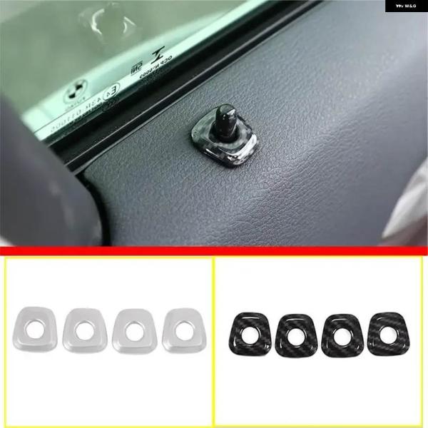 4PCS 車ドアロックピンノブキャップカバー トリム BMW X1 F48 X2 F39 2016-2022 ABS カーボン スタイル デコレーション ステッカー アクセサリー カスタム パーツ アクセサリーHIGN-CONCERNED ...