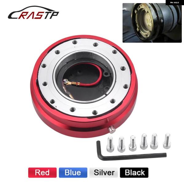 カーレーシング 薄型 バージョン 6穴 ステアリングホイール クイックリリース スナップオフ ハブ アダプター ボスキット レッド ブルー ブラック RS-QR003 カスタム パーツ アクセサリーHIGN-CONCERNED CHEMIC...