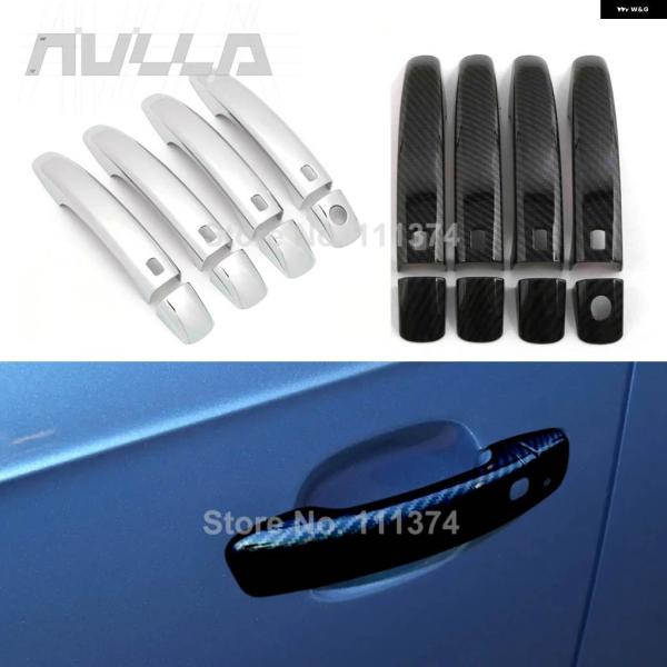 カーボン アウディ A3 S3 2014-2020 Q5 8R 2009~2017 A4 B8 2008-2015 クローム ドアハンドル カバー ステッカー トリム アクセサリー カスタム パーツ アクセサリーHIGN-CONCERNED...