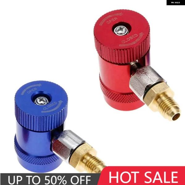 アダプタ クイックカプラ 1ペア R1234YF クイックカプラ アダプタ 調整可能 1/4インチ オスポート AC充電フィッティング 高低圧 カスタム パーツ アクセサリーHigh-concerned chemical:NoneSize:...