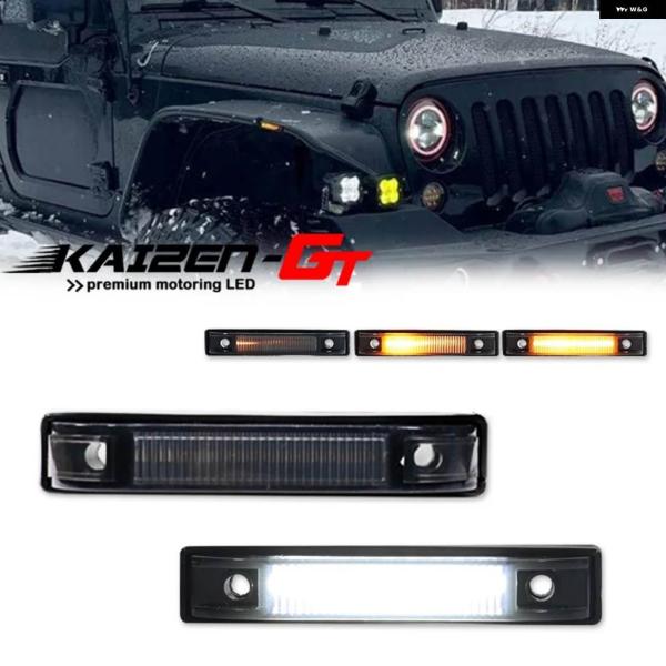 スイッチバック LED 車フェンダーフレア パーキング ライト サイドマーカー ウィンカーライト ジープ ラングラー TJ JK JL ブッシュワッカー フラット スタイル カスタム パーツ アクセサリーHigh-concerned che...