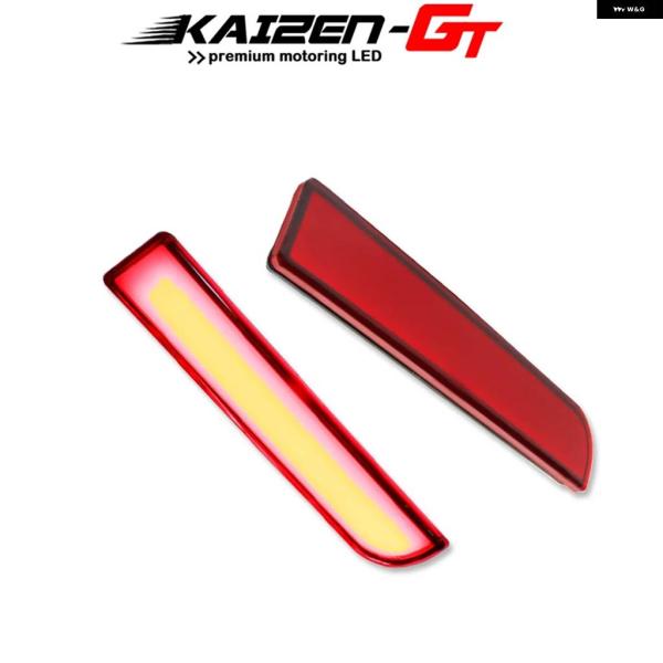 赤色LED バンパー リフレクター ライト シーケンシャルウィンカーライト付き 三菱 ランサーエボリューションXアウトランダーテールリア フォグランプ カスタム パーツ アクセサリーHigh-concerned chemical:NoneF...