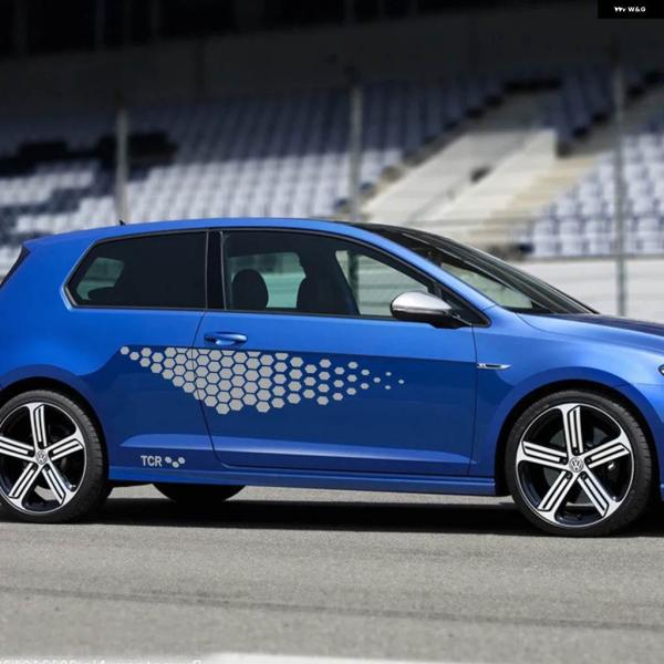 2PCS 車ドアサイド ステッカー フォルクスワーゲン VW ゴルフ 4 5 6 7 MK4 MK5 MK3 MK2 MK7 ポロ オートチューニングアクセサリー ビニールフィルム デカール カスタム パーツ アクセサリーItem Widt...