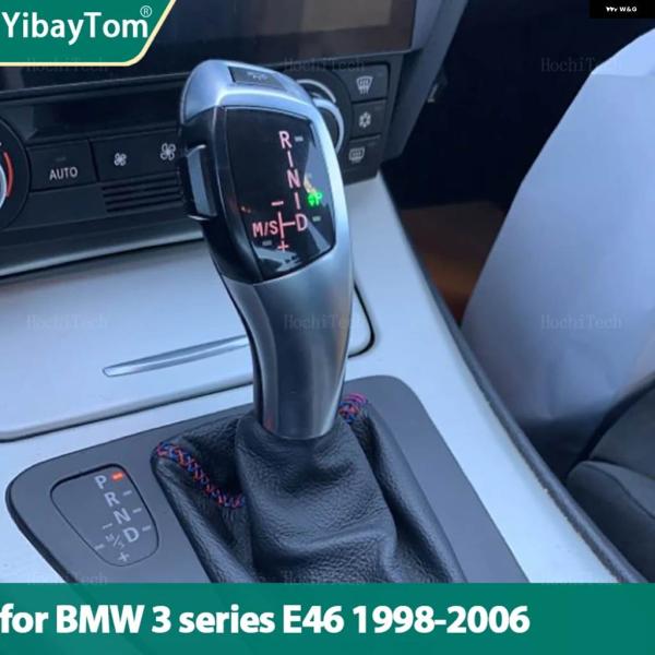 BMW 3シリーズ E46 318I 320I 325I 328I M3 1998-2006 3色グラデーションLEDライト ギア シフト ノブオートマチックトランス ミッション ロッドヘッド カスタム パーツ アクセサリーHigh-con...
