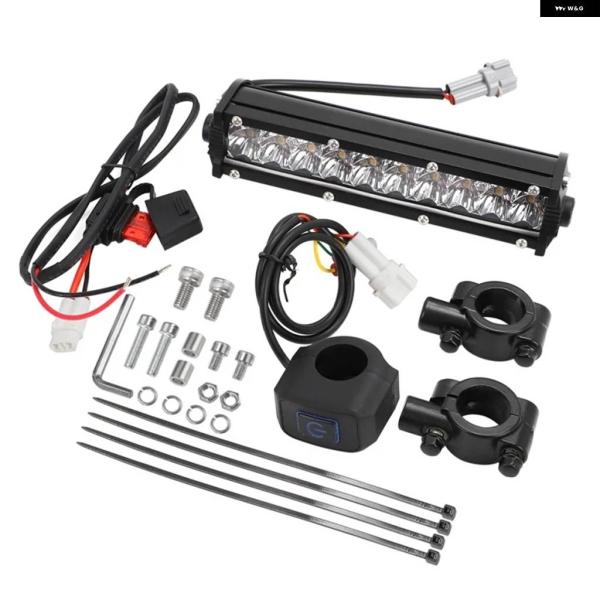 バイク LED ライトバー ヘッドライト キット 取り付け ブラケット とスイッチ付き CRF250F CRF110F TTR110E YZF450 7/8インチ 22MM ハンドルバー カスタム パーツ アクセサリーHigh-concer...