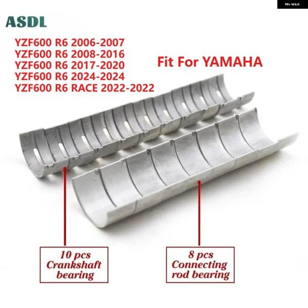 ヤマハ YZF600 YZF 600 R6 2006-2018 バイク ピストン ベアリング STD 25 50 75 100 コネクティングロッド タイル クランクシャフト タイル カスタム パーツ アクセサリーHigh-concerne...