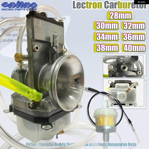38MM 40MM レクトロン高スピード調整可能パワージェット キャブレター ケーブル 付き ホンダ YZ250F KX250F RMZ250 CRF250R CRF450R エンデューロ カスタム パーツ アクセサリーHigh-conce...