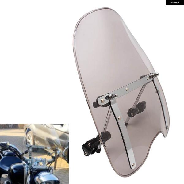 オートバイ スモーク 汎用 7/8インチ 1インチ 風防 ハーレー ホンダ シャドウ ACE 750 エアロ スピリット 1100 スズキ ヤマハ ダイナ カスタム パーツ アクセサリーHigh-concerned chemical:Non...