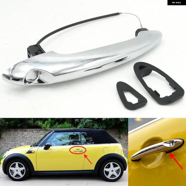 51217198472 車 外装 フロント外側 ドアハンドル クローム BMW ミニ クーパー R50 R51 R52 R53 R54 R55 R56 R57 R58 R59 2002-2015High-concerned chemical...