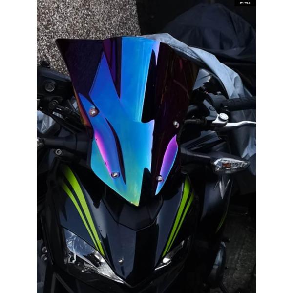 バイク フロントガラス パラブリサス風防 カワサキ Z900 ZR900 2017 2018 2019 ブラック イリディウム カスタム パーツ アクセサリーHigh-concerned chemical:NoneItem Height:0...