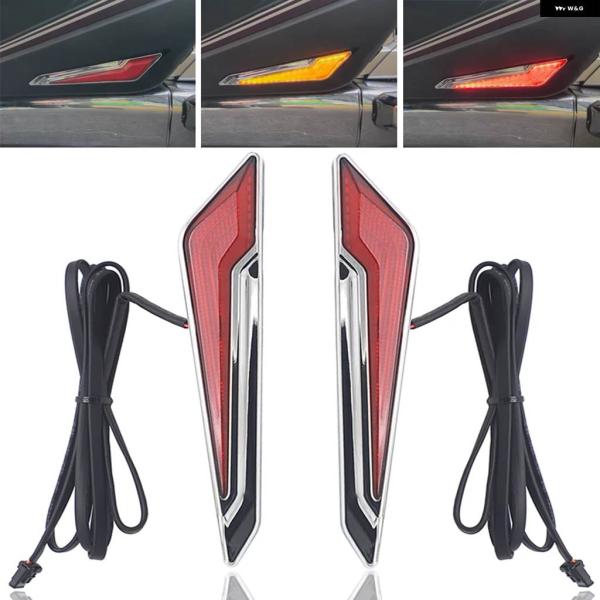 ゴールドウィングウィンカーサイド サドルバッグ インサート ホンダ ゴールドウィング1800 GL1800 F6B 2018年型クロームLED マーカーライト 装飾 ランプ カスタム パーツ アクセサリーBattery Included:N...