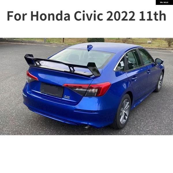 トランク ダブル層大型リアウイング ホンダ シビック 2022年11月パンチフリー リアウイング カーボンルックカー カスタム パーツ アクセサリーHigh-concerned chemical:NonePlacement on Vehic...