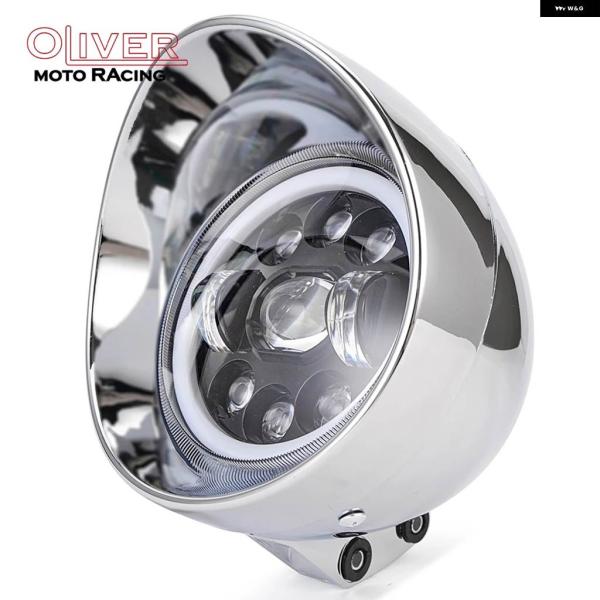 バイク ハイ/ロービーム ヘッドライト 12V ヘッドランプ ハーレー スポーツスター ダイナ ソフタイ ホンダ CBR ヤマハ YZF カワサキ カスタム パーツ アクセサリーHigh-concerned chemical:NoneLum...