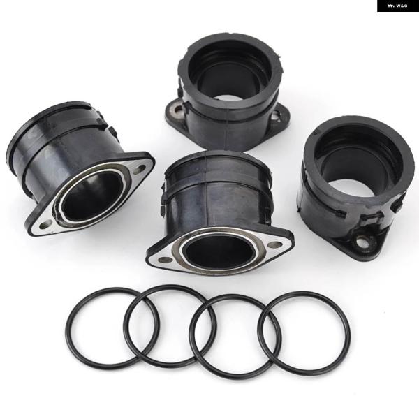 4個 バイク キャブレター インテーク マニホールド カワサキ ZR400 ZRX400 ZRX-II ZR-X400 ZR ZRX 400 ZRXII 16065-1297 カスタム パーツ アクセサリーHigh-concerned ch...