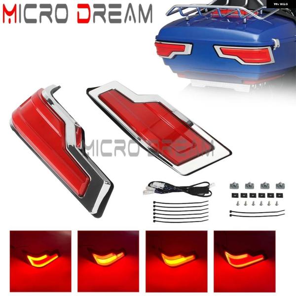 バイク LED ツアーパック ライト リア サドルバッグ ランプ ハーレー ツーリング ロード エレクトラグライド ウルトラ クラシック 2014-2022 カスタム パーツ アクセサリーBattery Included:NoHigh-co...