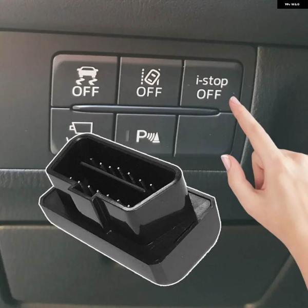 オートスタートストップ無効化スイッチ エンジン OBD I-STOPトランオフ ボタン 無効化 マツダ 3 BM BN CX5 KF CX3 CX8 アクセラ カスタム パーツ アクセサリーSwitch Pin:5P ON OFFSwitc...