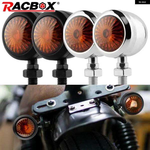 バレット バイク ウィンカー インジケーター ライト レトロ バイク ブリンカー ランプ 間欠点灯 モト ホンダ スズキ ヤマハ カスタム パーツ アクセサリーBattery Included:NoHigh-concerned chemic...