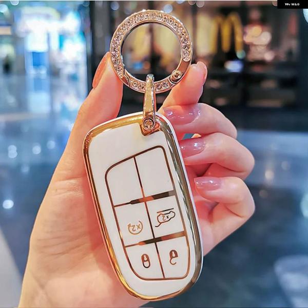 メッキカーキーカバー ケースフォブ ジープ レネゲードコンパスグランド チェロキー クライスラー 300C ラングラー ダッジ カー カスタム パーツ アクセサリーOrigin:Mainland ChinaMaterial:TPUMater...