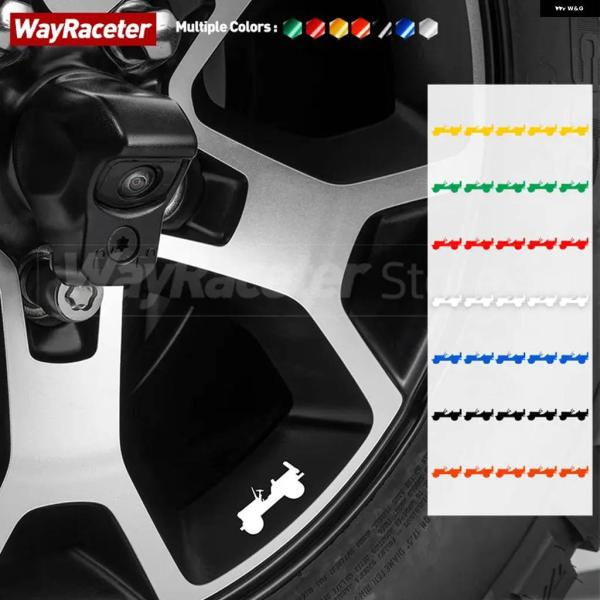 反射ビニールデコレーション カータイヤ デカール リムホイール ステッカー ジープ ラングラー レネゲード グラディエーター 5枚 カスタム パーツ アクセサリーCategory:StickersType Of Sticker:Tires ...