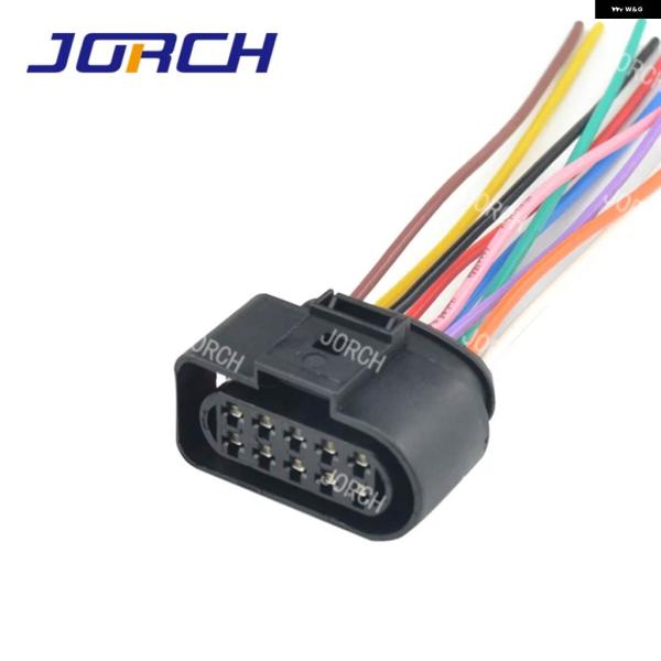 10ピン カー ヘッドライト ヘッドランプ プラグ ピグテールコネクタ 配線アダプタ 1J0973735 A3 2006-2013 1J0 973 735 カスタム パーツ アクセサリーType:Female to Femaleis_cus...