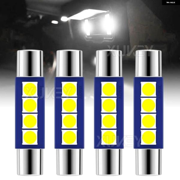 DE3175 LED 電球 6000K ホワイト LED フェストーン 28MM 29MM 4-SMD 3030-チップ 室内灯 サンバイザー DE3022 3175 3022 6614F カスタム パーツ アクセサリーHigh-conce...