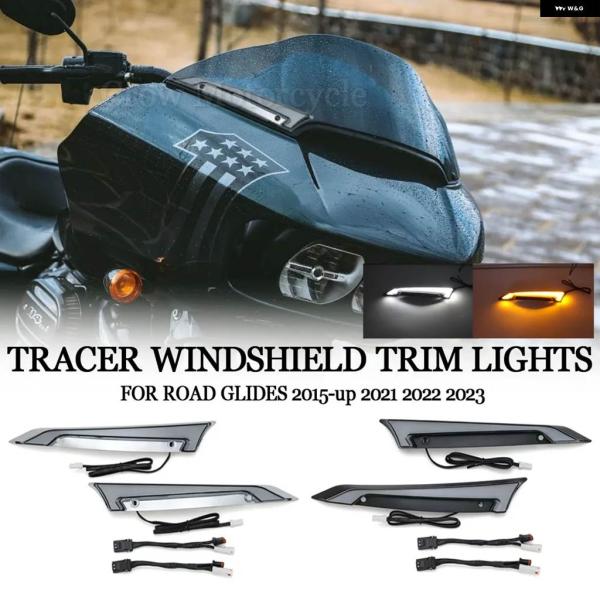 バイク トレーサー ウインドシールド トリム ライト ハーレー CVO ロードグライド スペシャル 2015+UP 2021 - 23 カスタム パーツ アクセサリーBattery Included:NoHigh-concerned che...